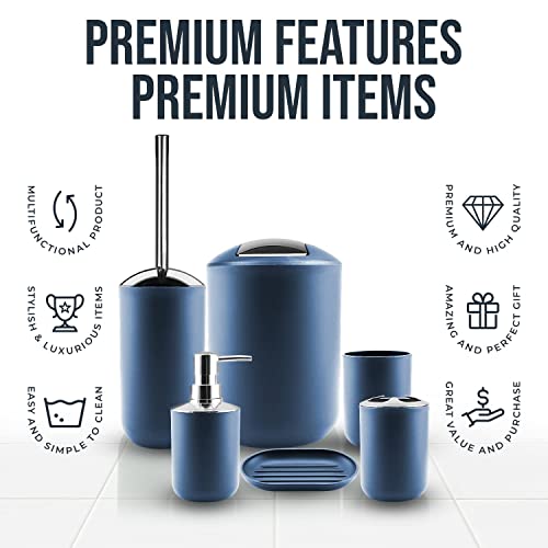 Clara Clark Bathroom Set β Bathroom Sets with Shower Curtain and Rugs, Soft Bathroom Rugs Non Slip, 23PC Teal Bathroom Accessories Set Complete with Bath Rugs, Shower Curtain Set with Liner and Hooks