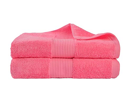 Babiclean Towel Set Absorbent Light Weight and Fast Dry Washcloth Quick Dry Bathroom Hand Towels Durable for Hotel, Spa, Salon and Gym (Hand Towel, Rose Pink)