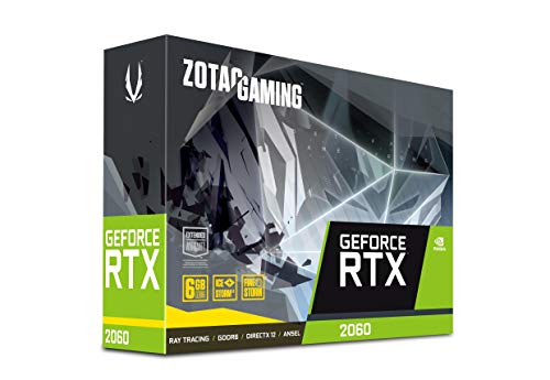 ZOTAC Gaming GeForce RTX 2060 Twin Fan 6GB GDDR6 192-bit Gaming Graphics Card, Super Compact, IceStorm 2.0, ZT-T20600F-10M