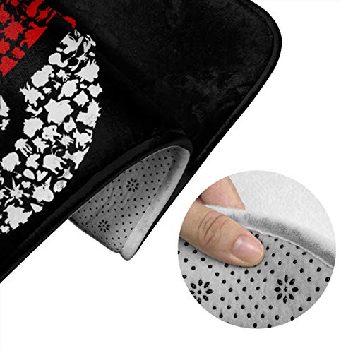 CAIRUO P_okem-on Go 3 Piece Set Bath Mat Set, Non-Slip Bathroom Mats Set/Bathroom Rugs/Contour Mat/Toilet Cover
