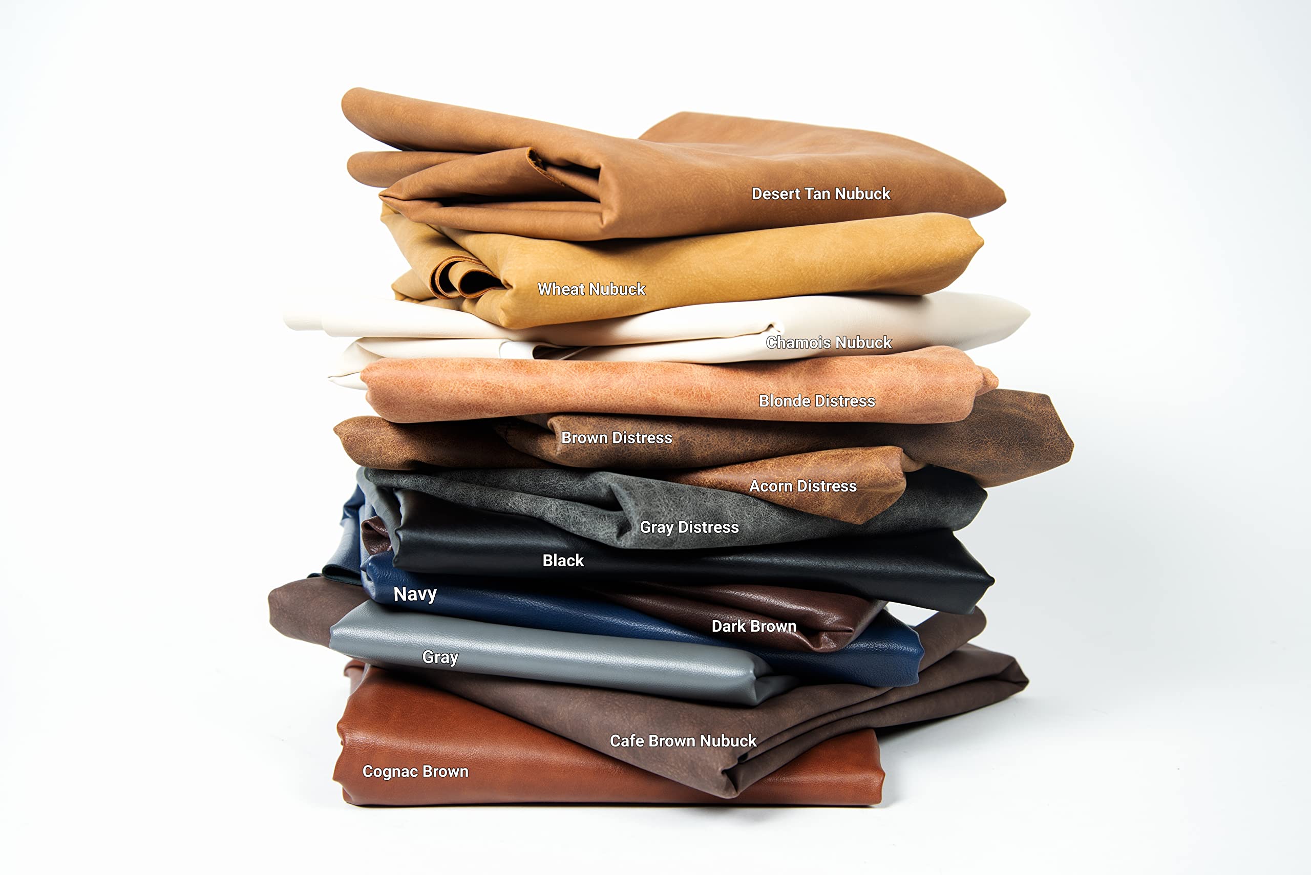 NAT Leathers | British Tan Two Tone Soft Faux Leather Upholstery Fabric (Peta Approved Vegan) | Synthetic PU Pleather 0.9mm Cut by The Yard | Mid Brown 1 Yard (36"x54")