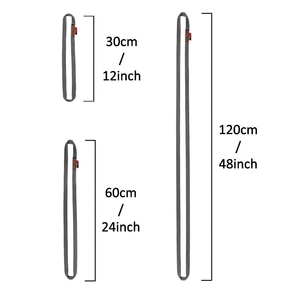 GM CLIMBING One Unit 16mm Nylon Sling Runner 30cm / 12inch (Gray)