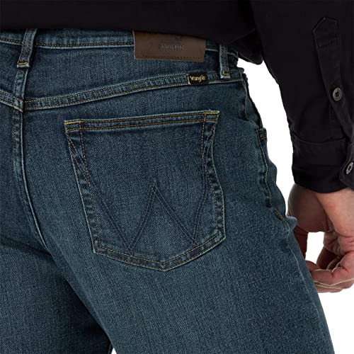 Wrangler Men's Free-to-Stretch Relaxed Fit Jean, Marine, 38W x 30L
