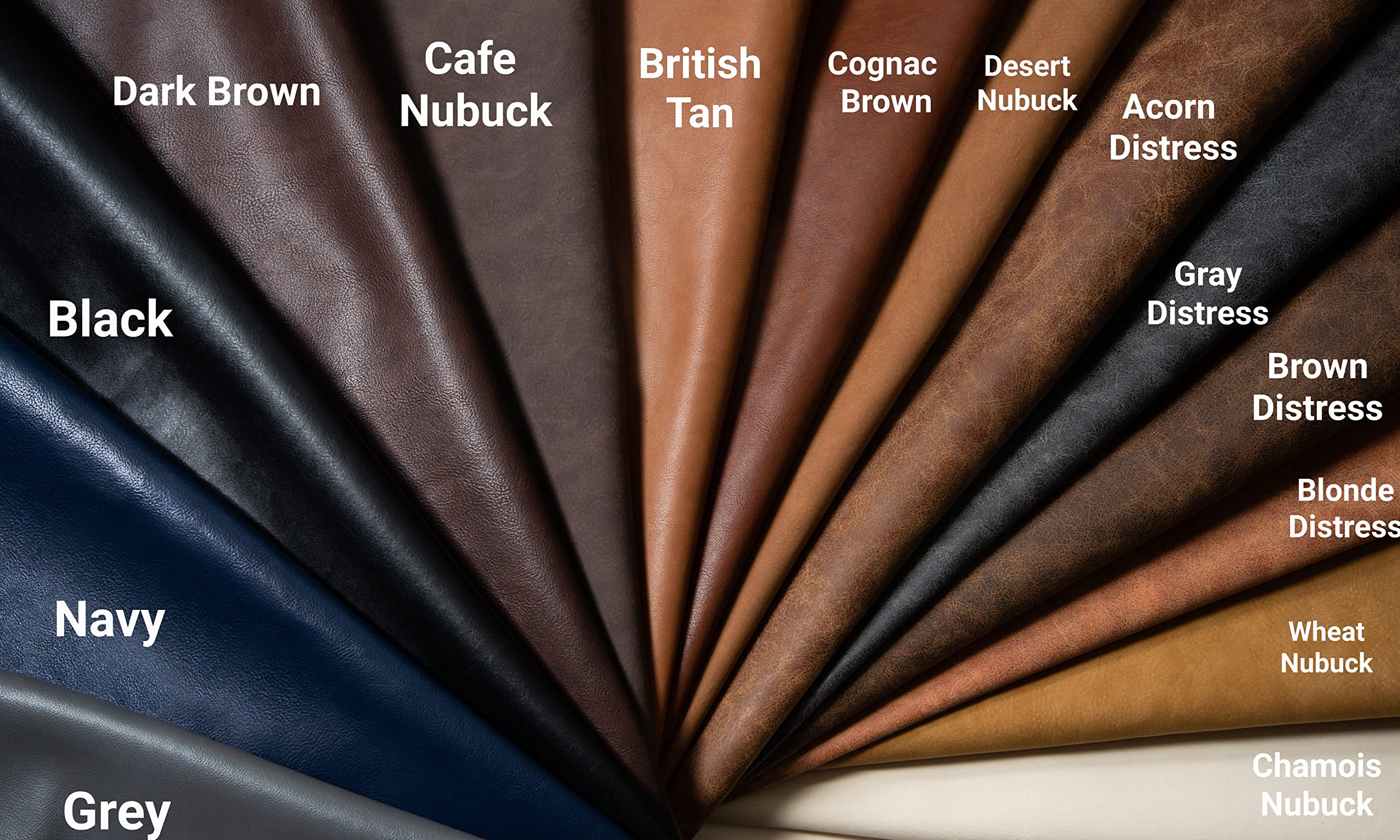 NAT Leathers | British Tan Two Tone Soft Faux Leather Upholstery Fabric (Peta Approved Vegan) | Synthetic PU Pleather 0.9mm Cut by The Yard | Mid Brown 1 Yard (36"x54")