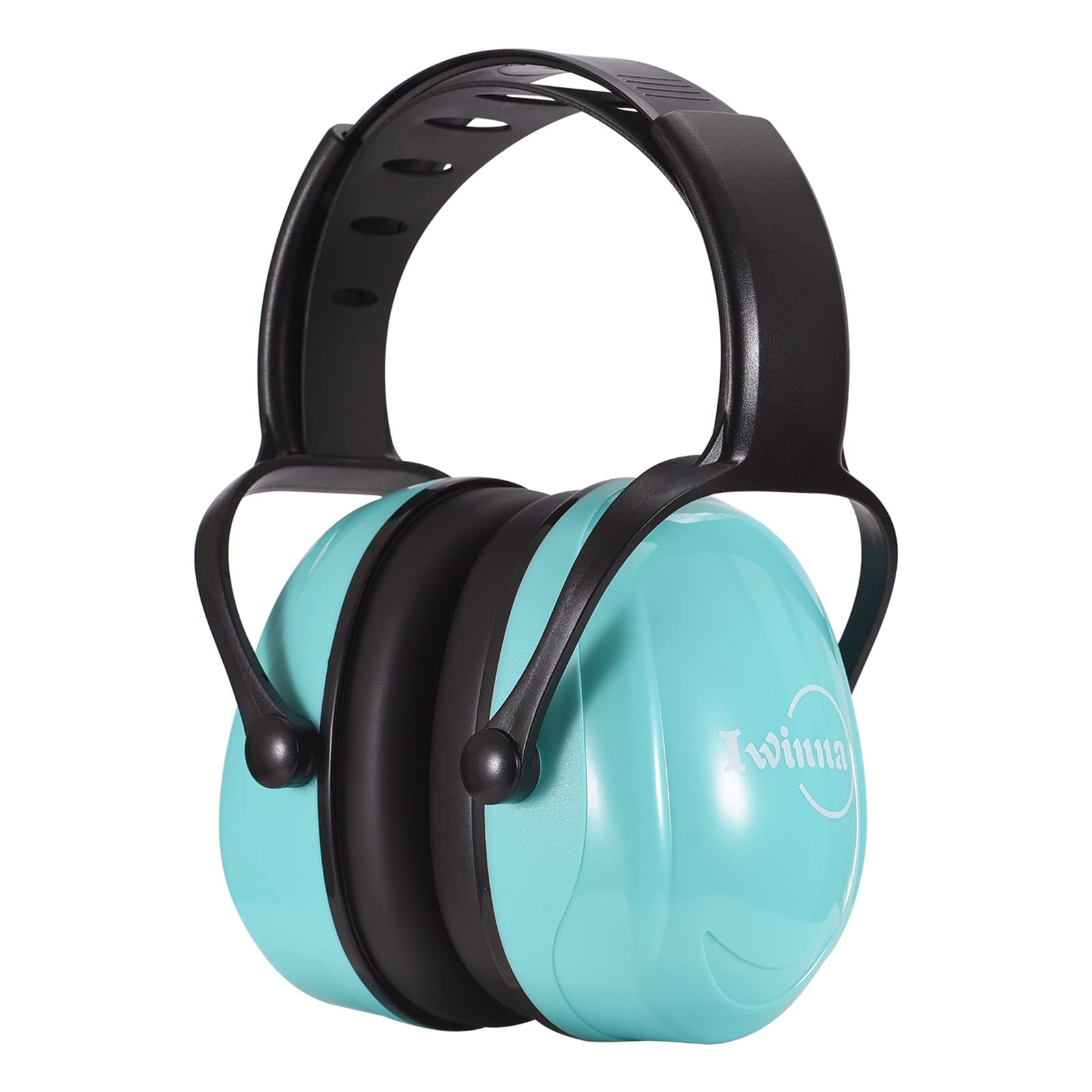 Iwinna Kids Ear Protection Safety Ear Muffs, Noise Cancelling Headphones for Childrens, Adjustable Headband Ear Dfenders for Concerts, Fireworks, Air Shows, Green