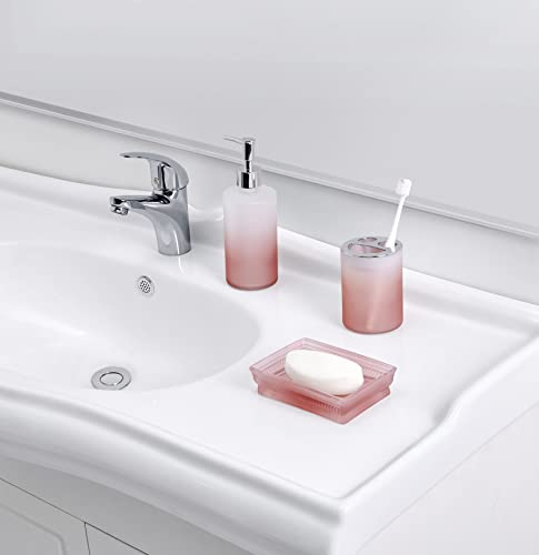 Seventh Studio Frosted Collection Rosette Ombre Accessory and Basket Bath Set