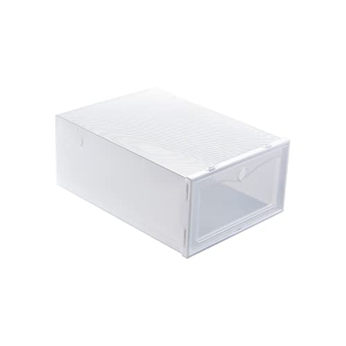 Ochine Shoe Storage Box Clear Stackable Shoe Boxes Plastic Shoe Organizer Bins Drawer Type Front Opening Shoe Holder Containers with Lids Fit for Women Men 1 Pack (Ship from USA)