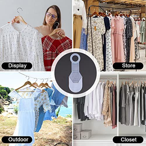 Jaxbo Hanger Grips, Clothing Non-Slip Hanger Grips, Clear Hanging Gripper - Stretchable & Eco-Friendly Fit on The Ends of Hangers, 12 PCS