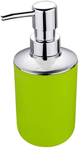 6 Pcs Plastic Bathroom Accessory Set Luxury Bath Accessories Bath Set Lotion Bottles, Toothbrush Holder, Tooth Mug, Soap Dish, Toilet Brush, Trash Can, Rubbish Bin (Green)
