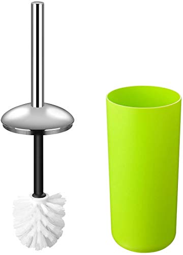 6 Pcs Plastic Bathroom Accessory Set Luxury Bath Accessories Bath Set Lotion Bottles, Toothbrush Holder, Tooth Mug, Soap Dish, Toilet Brush, Trash Can, Rubbish Bin (Green)