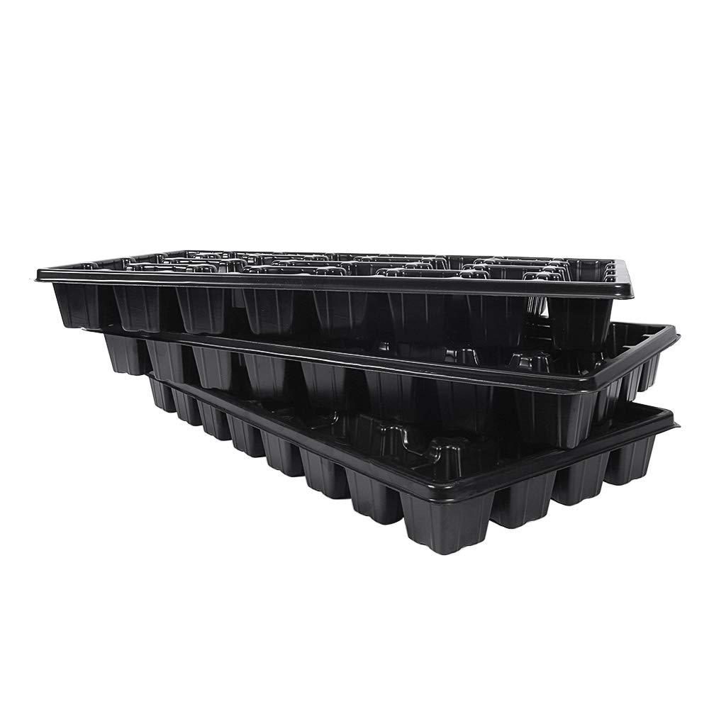 2 Sets 32 Cell Seed Starter Tray Plant Kit Extra Strength Starting Trays for Planting Seedlings, Propagation, Germination Plugs Seedling Planting Insert Plug Tray 2 of Each Cell Tray