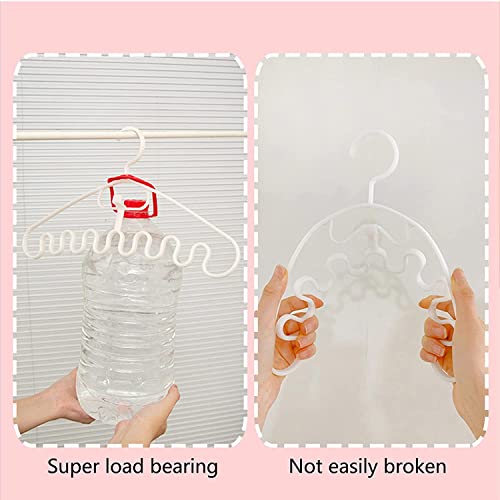 2023 New Wave Pattern Stackable Hanger, Magic Wave Pattern Hanger, Multifunctional Wave Hanger, Space Saver Closet Organization Hangers for Bra Top Camisole (White,5pcs)