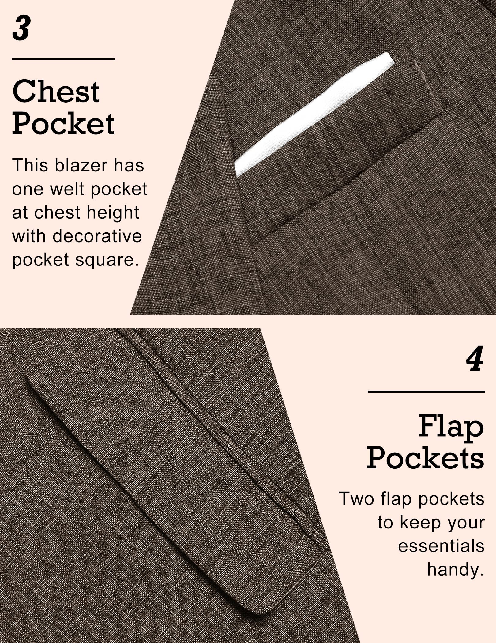 COOFANDY Brown Sports Coat Men Slim Fit Premium Stylish Suit Coat Jacket Modern Business Blazers (Brown M)