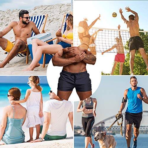 EDOTON Men's Swimming Trunks,Summer Quick Dry Swimwear Shorts Pants for Beach Hotspring Surfing Casual Training Pants L B Navy Blue