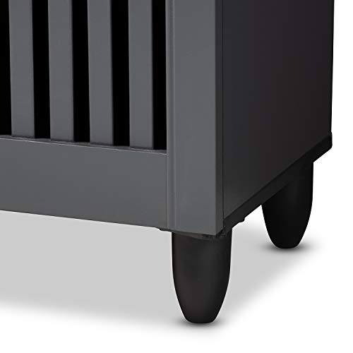 Baxton Studio Shoe Cabinets, One Size, Dark Gray