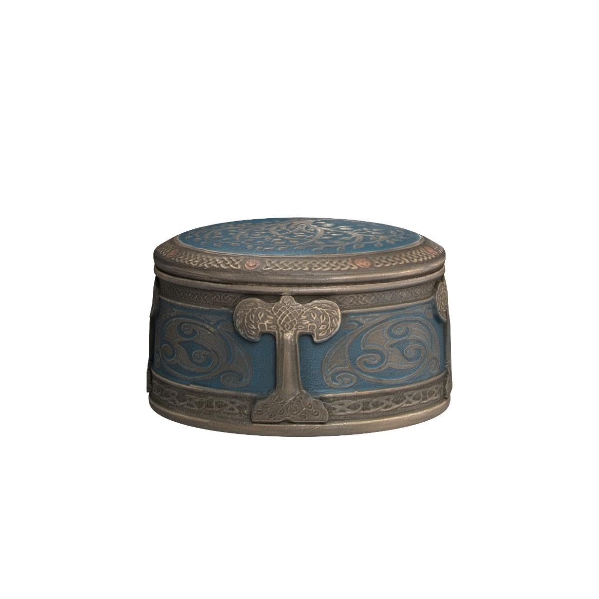 Veronese Design 4 Inch Spiritual Tree of Life Cold Cast Resin Bronze Finish Trinket Jewelry Box