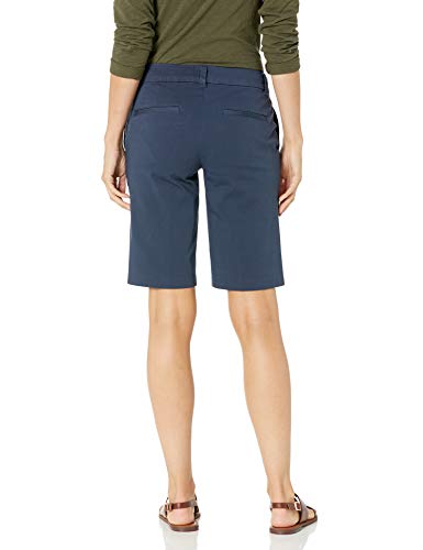 Dickies Women's Perfect Shape Twill Bermuda Shorts, Rinsed Navy, 6