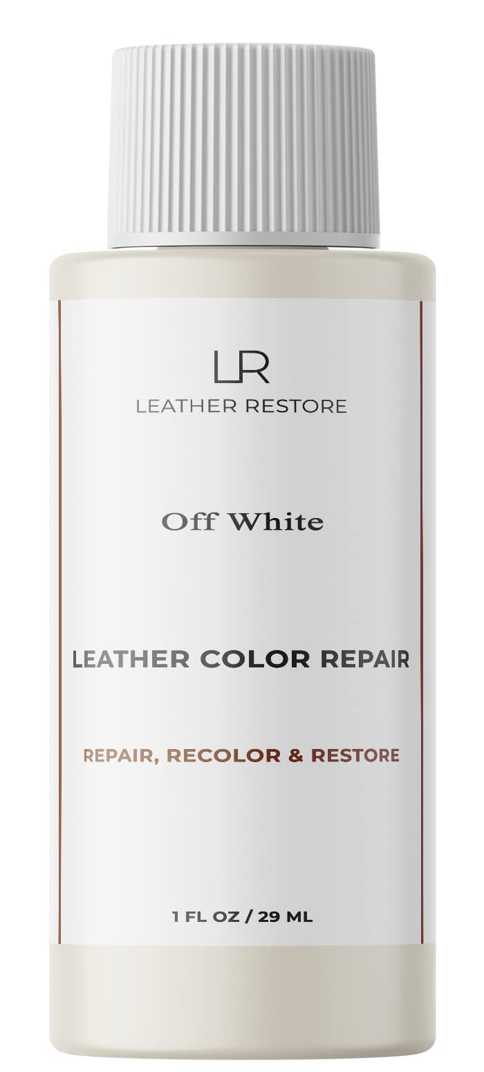Leather Restore Leather Color Repair, Off White 1 OZ - Repair, Recolor & Restore Couch, Furniture, Auto Interior, Car Seats, Vinyl & Shoes