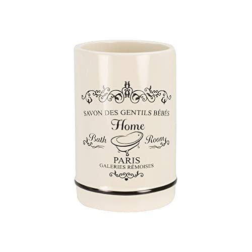 Home Basics Paris Collection 4 Piece Bathroom Accessories Set Featuring a Soap Dispenser, Toothbrush Holder, Tumbler, and Soap Dish
