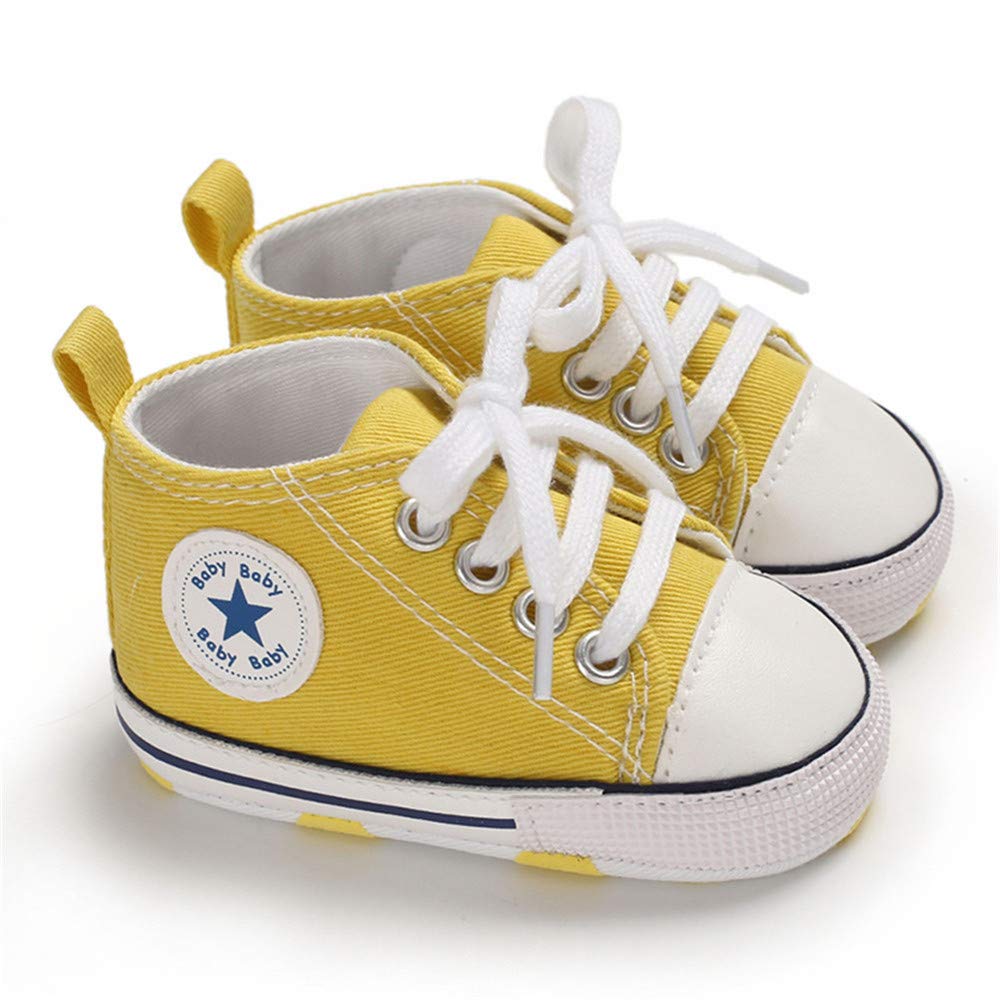 Save Beautiful Baby Girls Boys Canvas Sneakers Soft Sole High-Top Ankle Infant First Walkers Crib Shoes
