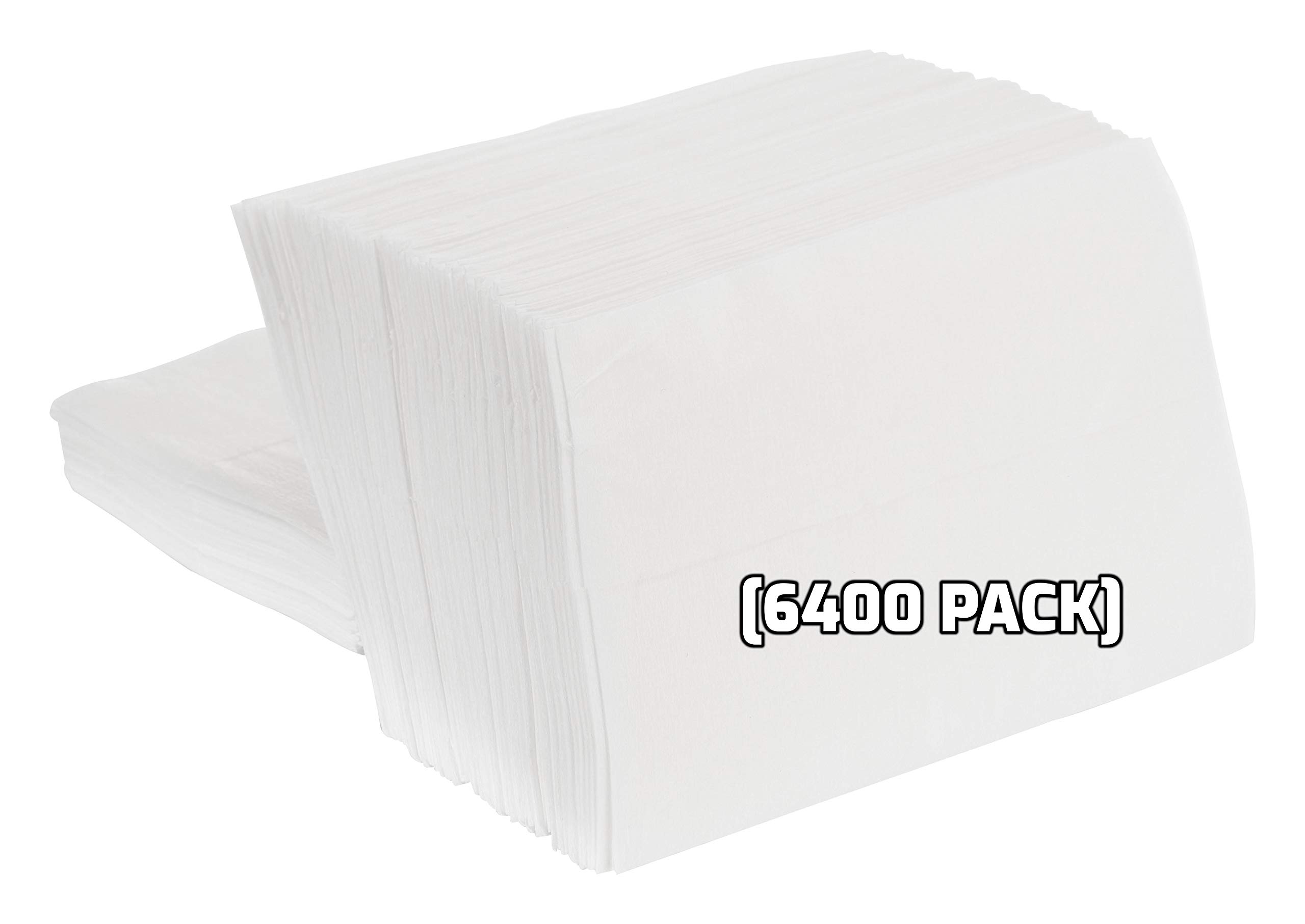 EcoQuality Low Fold Dispenser Napkins, 1-Ply, 3 1/2 x 5 in., White 6400/pk, Dispenser Napkin Refill, Everyday Napkins, Perfect for Restaurants, Diners, Bodegas & Home