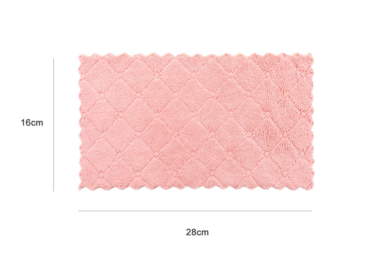 kimteny 12 Pack Kitchen Cloth Dish Towels, Premium Dishcloths, Super Absorbent Coral Velvet Dishtowels, Nonstick Oil Washable Fast Drying (Pink-Grey)