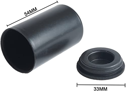 Empty Film Canisters with Caps,Black Plastic Film Canister Holder,10PCS