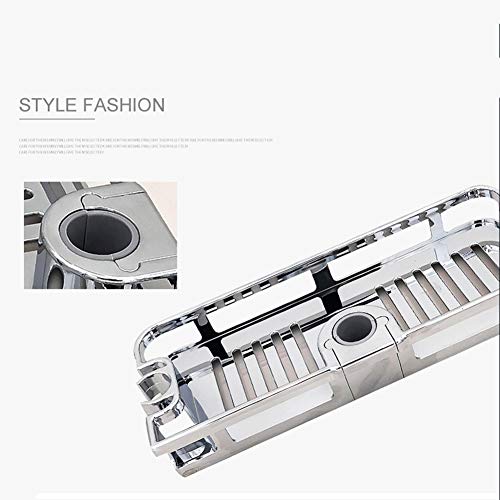 JIANWEI Bathroom Corner Shelf, Hanging Shower Caddy Shelf, Shelf Organizer No Drilling Fits for 24mm-25mm Shower Pole Rail Rod, Multifunction Storage Rack(Silver)