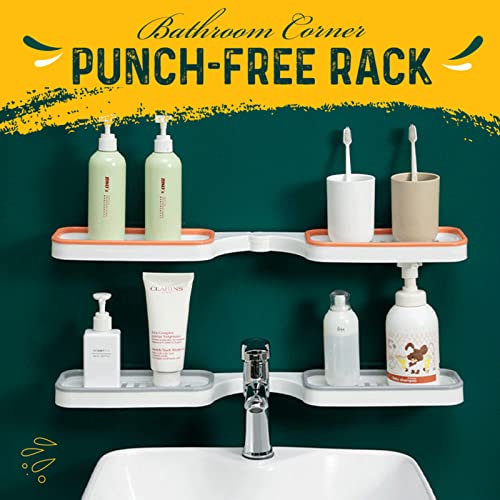 EPTIC Shower Caddy Suction, Corner Shower Punch-Free Rack with Suction Cup,Wall Mounted Shower Basket,Bathroom Organizer Shelf for Shampoo, Body Wash (3Pack Grey)
