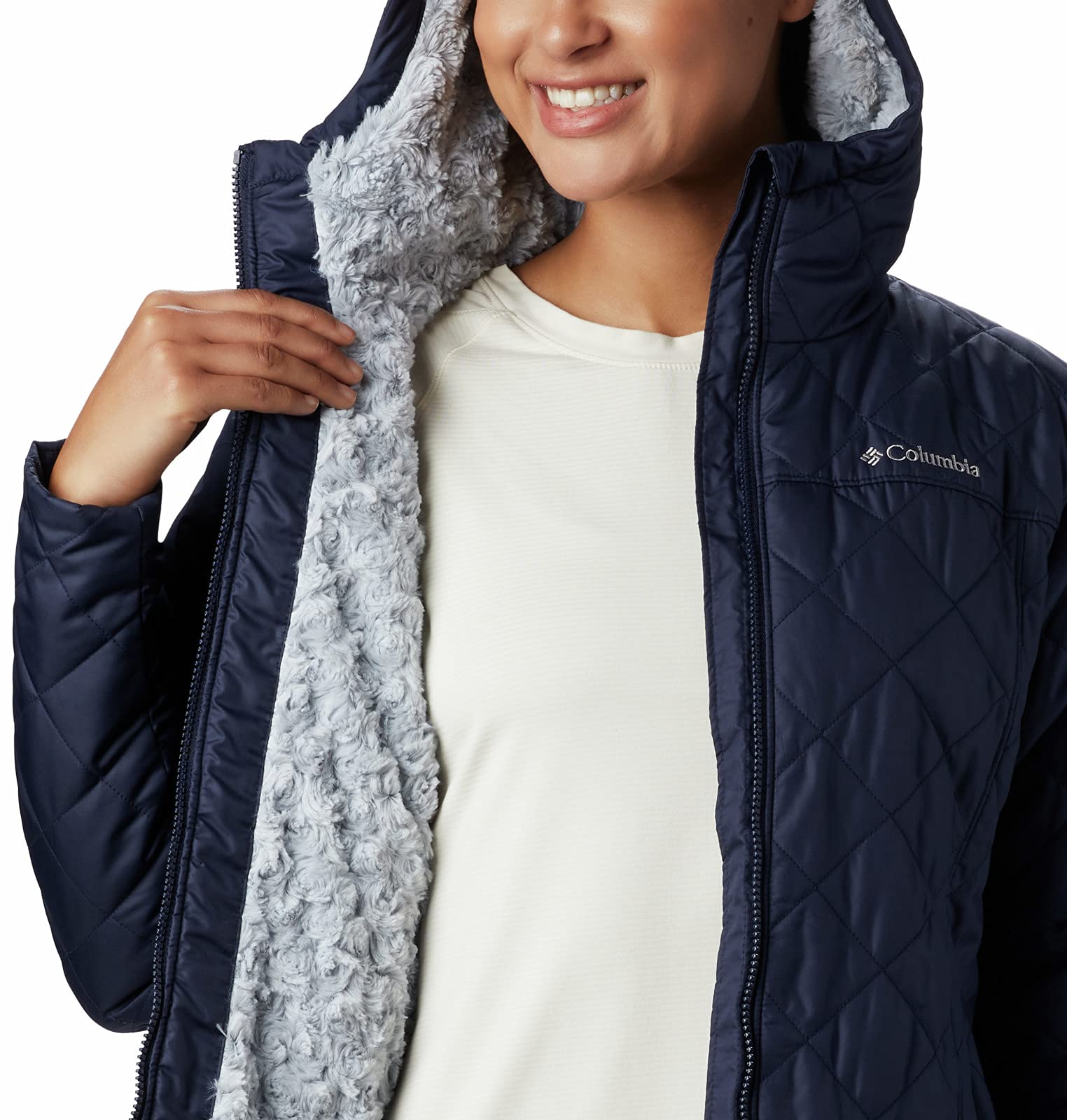 Columbia Women's Copper Crest Hooded Jacket, Dark Nocturnal, Medium