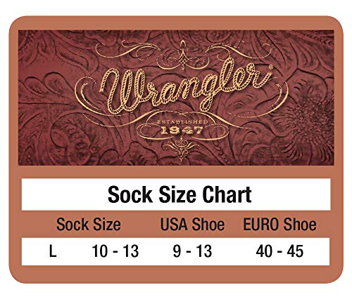 Wrangler Men's Riggs Workwear Over The Calf Work Boot Socks 4 Pair Pack, Black, Large