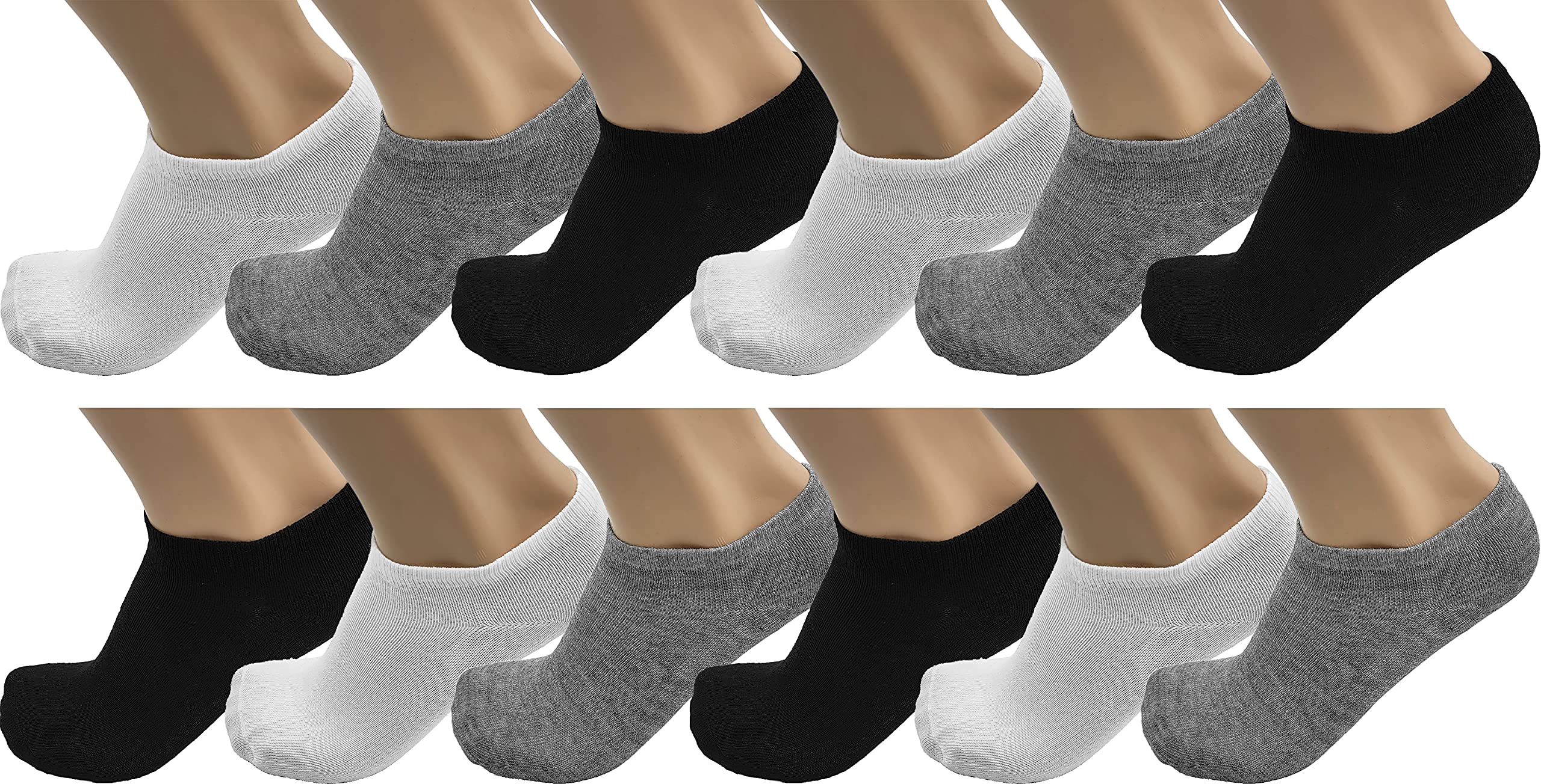 Winterlace 48 Pairs Thin Low Cut Ankle Socks for Men Comfortable Lightweight Breathable Bulk Pack