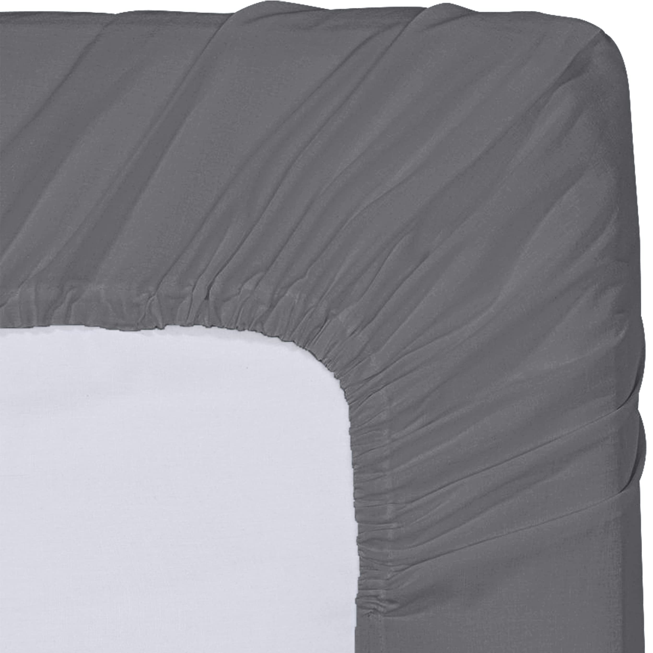 Utopia Bedding Full Fitted Sheets - Bulk Pack of 6 Bottom Sheets - Soft Brushed Microfiber - Deep Pockets - Shrinkage & Fade Resistant - Easy Care (Grey)