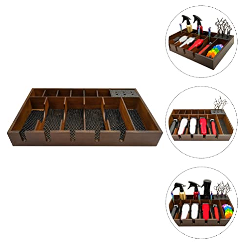 Barber Wooden Blade Rack Storage Tray: Hair Clipper Storage Tray Organizer Plastic Clipper Guide Comb Organizer Hairstylist Tools Storage Rack Salon Accessories Hair Clipper Wooden Holder