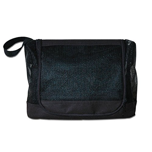 The Fine Living Co. Portable Hanging Shower Caddy Organizer Bag, Quick Dry Mesh Shower Caddy Tote Bag Pouch with Metal Hook for Bathroom College Dorm Camp Gym Camping Toiletry Bath (12โx3โx8โ)