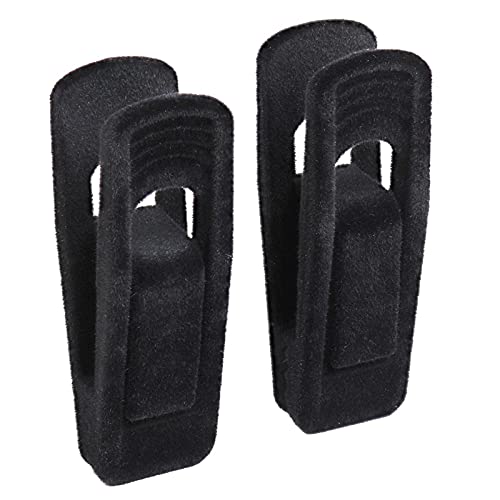Tookie Velvet Hangers Clips, 20 Pack Strong Finger Flocked Clips, Beach Drying Racks, for Suit Velvet Hanger Pants Hangers Skirt Hanger, Perfect for Thin Velvet Hangers(Black)