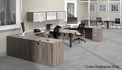 GOF 6FT, 8FT, 10FT Conference Table & Chairs (G11776B) Set, Dark Cherry, Espresso, Artisan Grey, Mahogany, Walnut (8FT Table Only, Artisan Grey)