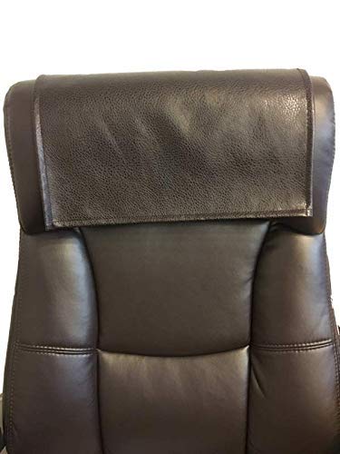 luvfabrics Furniture Protector, Recliner, Head Rest, Sofa, Love seat, Leather Protector, Computer Chair, Couch, Ford Faux Leather Vinyl, with Suede Backing (Dark Brown, 24X30 INCHES)