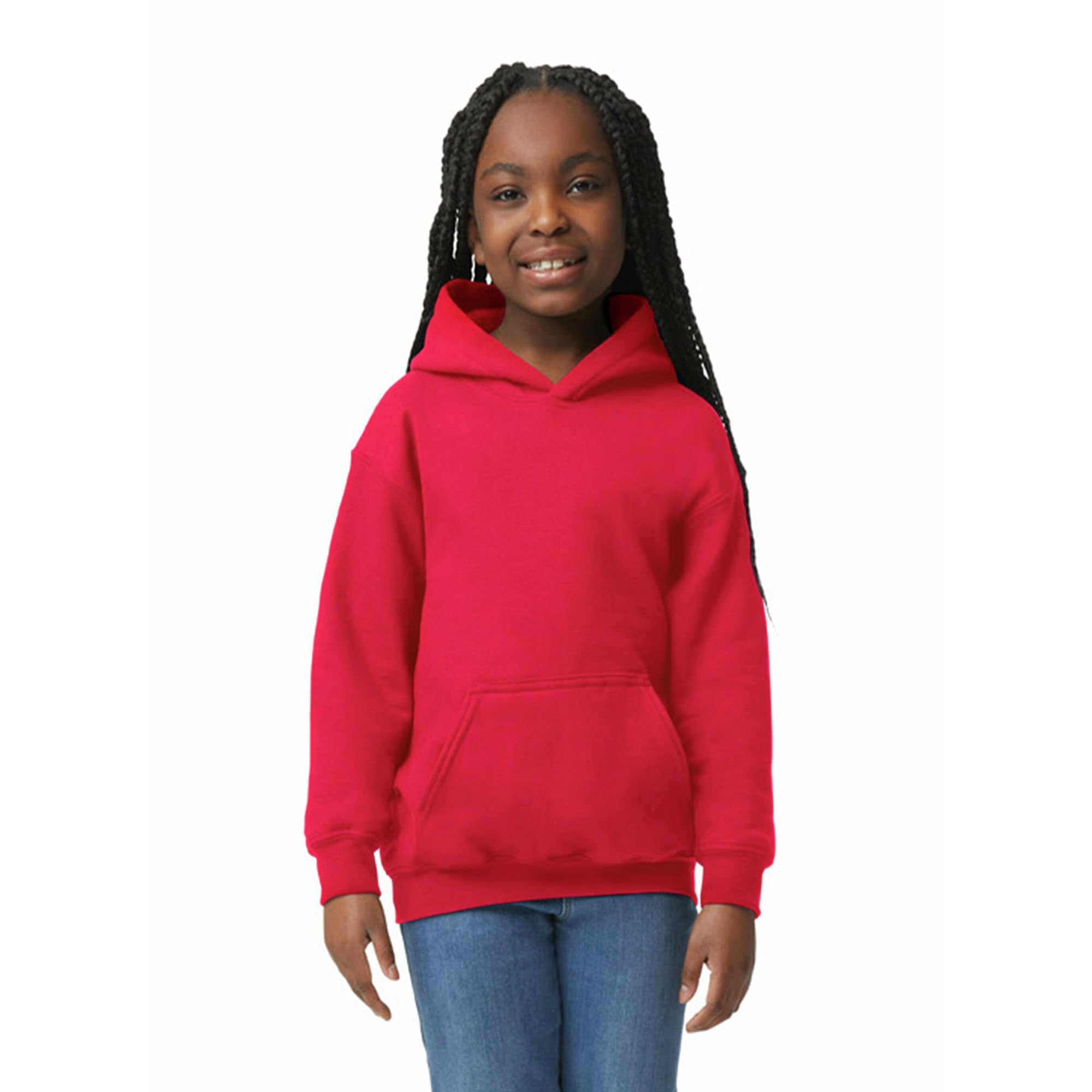 Gildan Youth Hoodie Sweatshirt, Style G18500B, Red, X-Large