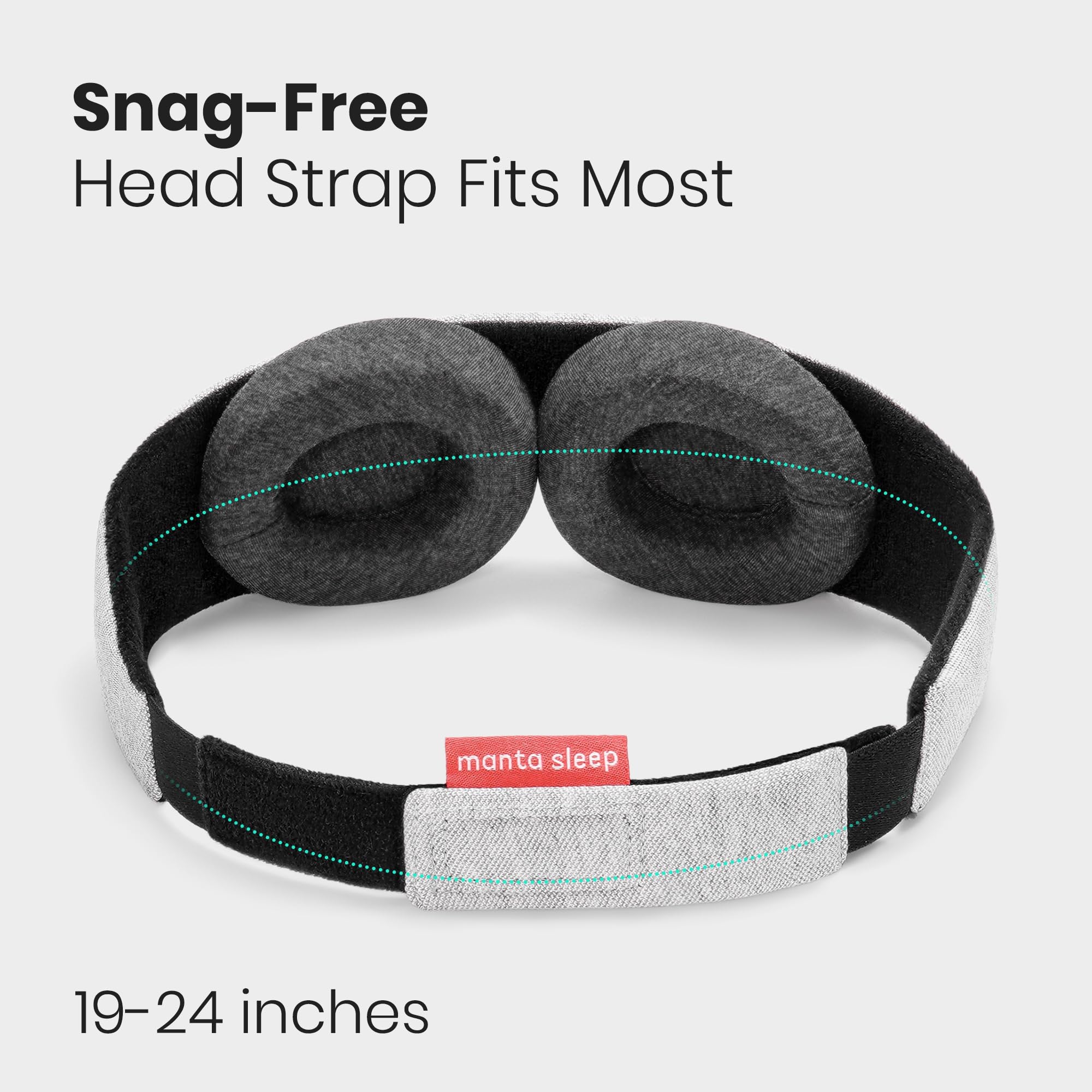 Manta Sleep Mask - 100% Light Blocking Eye Mask, Adjustable Sleeping Mask with Detachable Eye Cups, Ultra Comfortable for Women & Men, Zero Pressure on Lashes, Perfect for Deep Rest/Travel/Shift Work