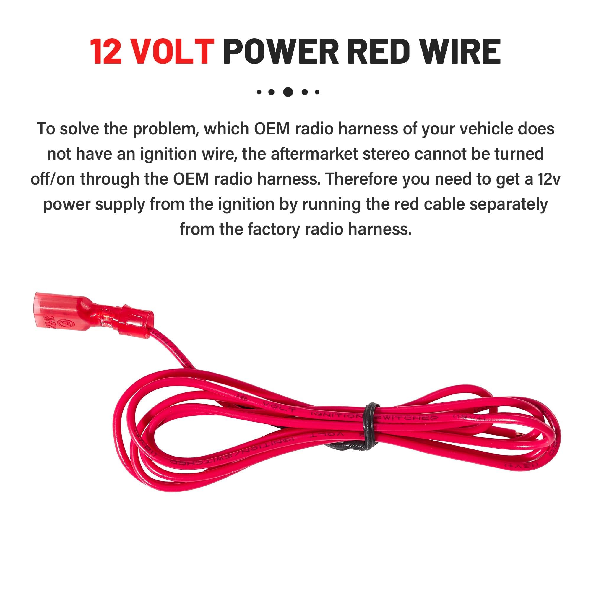 RED WOLF Stereo Wiring Harness Fit for 2002-2008 GMC Envoy Sierra Chevy Silverado Impala Aftermarket Stereo Radio Wire Cable Connector Adapter