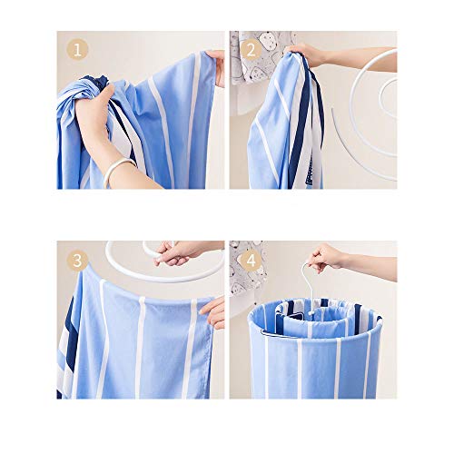 Spiral Sheets Hangers,Drying Rack, Spiral Shaped Hanger, Rotating Quilt Storage Rack, Quilt Blanket Rack Good for Laundry Window Indoor Balcony, 2.2 M
