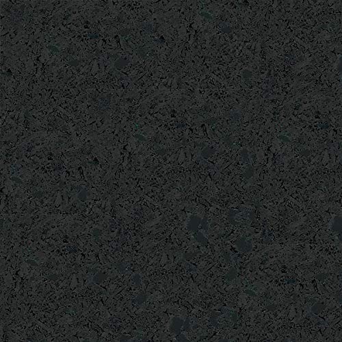 American Floor Mats 3/8in (9mm) Thick Solid Black 4' x 8' Heavy Duty Rubber Rolls, Protective Exercise Mats, Home Gym Rubber Flooring