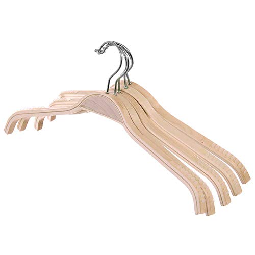 Ochine 1 Pack Wooden Coat Hangers Wood Suit Hangers Children's Closet Clothes Hangers Smooth Finish Solid Wood Coat Hanger with Non-Slip Strip for Camisole, Jacket, Pant, Dress Clothes Hangers