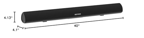 BESTISAN Sound Bar, 100Watt Soundbar for TV, Wired & Wireless Bluetooth 5.0 Sound Bar(40 Inch, 6 Drivers, Optical, HDMI-ARC)