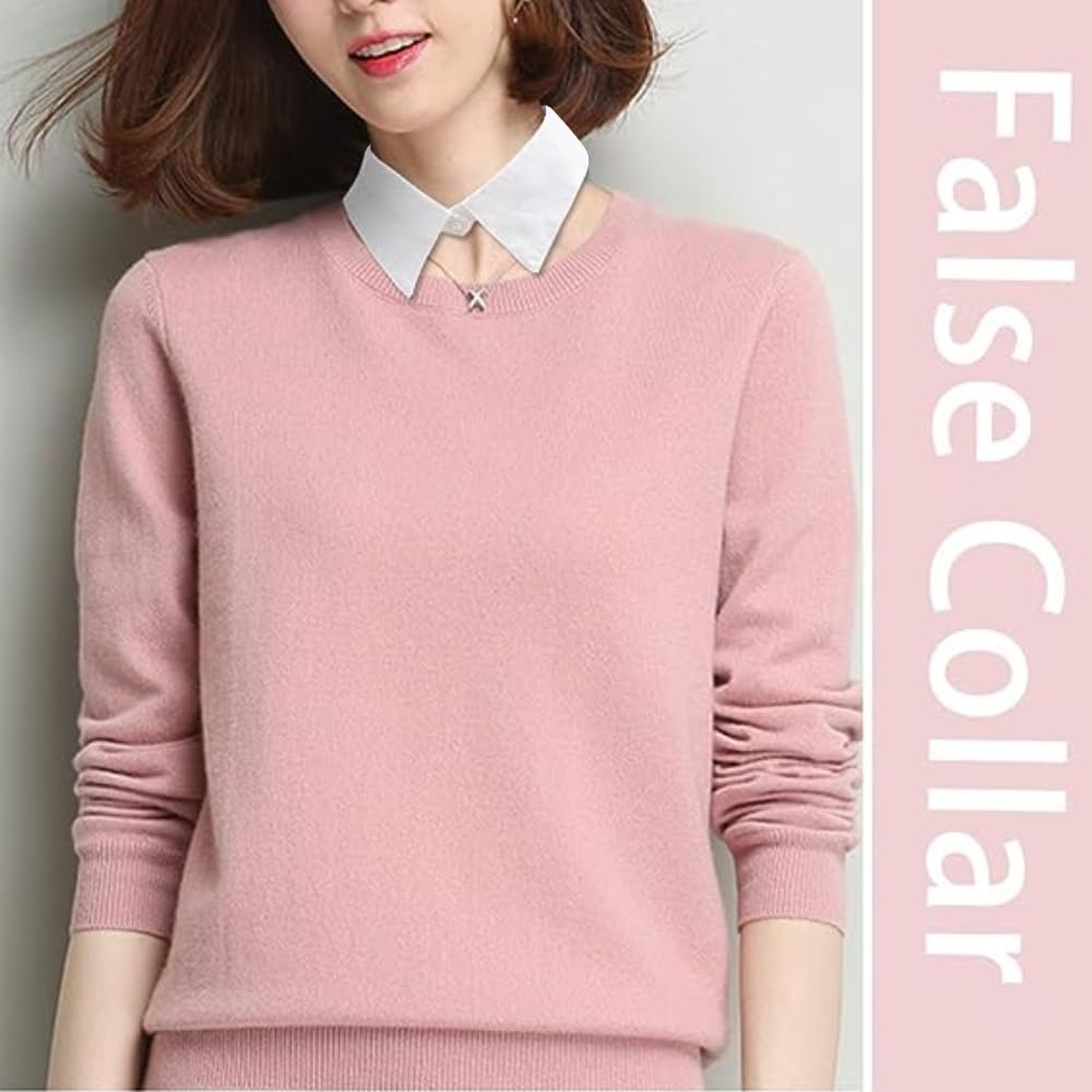 Gracelife Unique Style False Collar Peter Pan Blouse Detachable Choker Necklace Faux Collar (White 15)