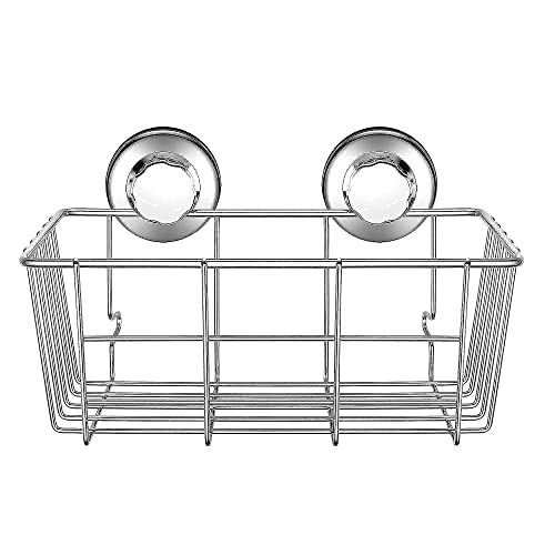 iPEGTOP Vacuum Suction Cup Shower Soap Dishes & Shower Caddy Bath Shelf for Bathroom Storage Organizer