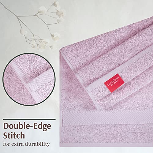 TEXTILOM Turkish Hand Towels for Bathroom β Hotel and Spa Quality & Soft & Absorbent & Quick Dry Bathroom Hand Towels β 100% Cotton Turkish Hand Towel Set of 4 (16 x 28 inches)- Lavender