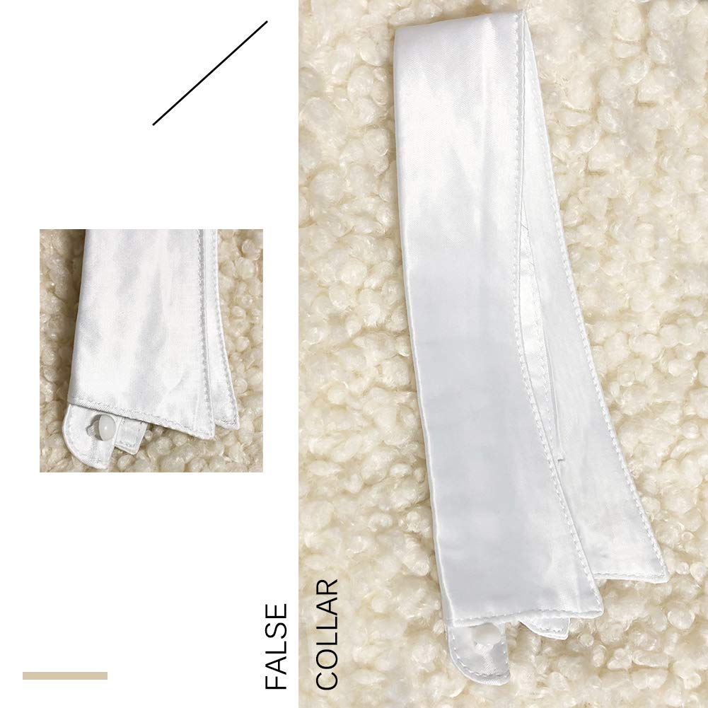 Gracelife Unique Style False Collar Peter Pan Blouse Detachable Choker Necklace Faux Collar (White 15)
