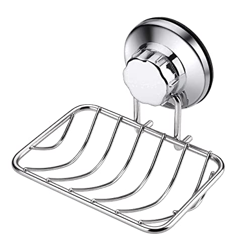 iPEGTOP Vacuum Suction Cup Shower Soap Dishes & Shower Caddy Bath Shelf for Bathroom Storage Organizer